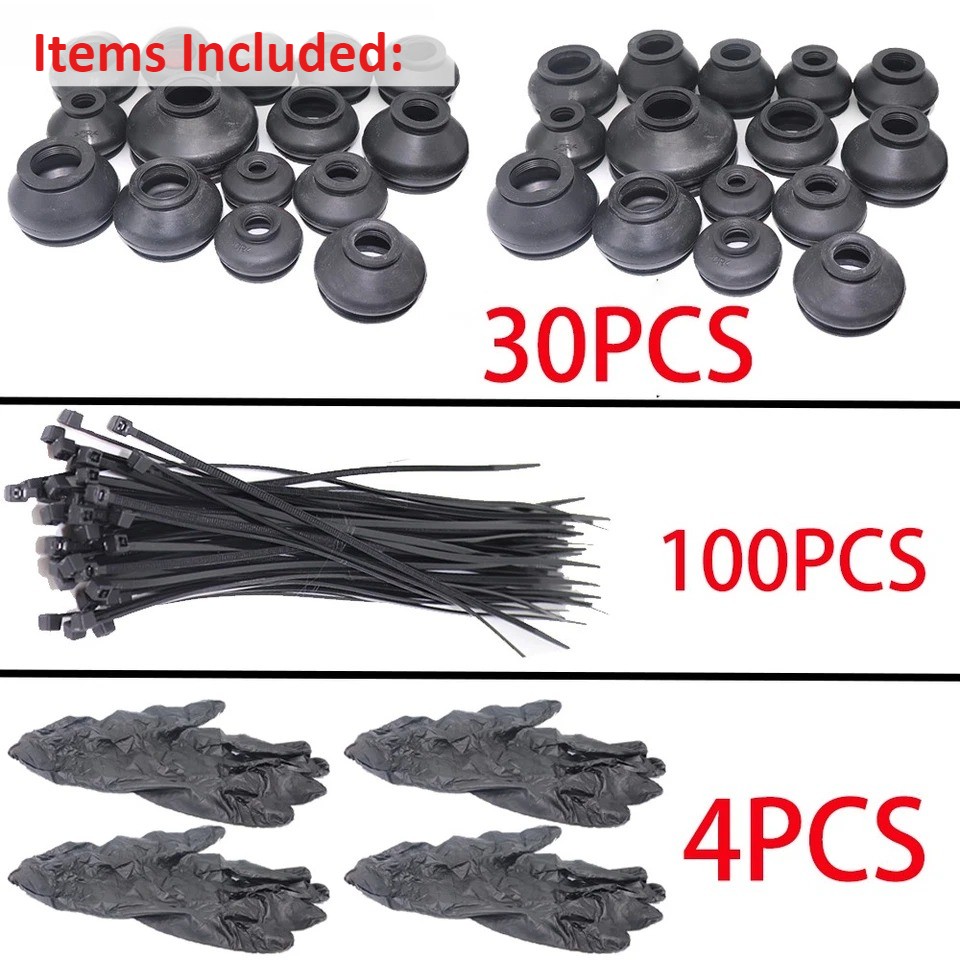UNIVERSAL BALL JOINT TRACK ROD END RUBBER DUST COVER SET 15SIZE X2 UK ...