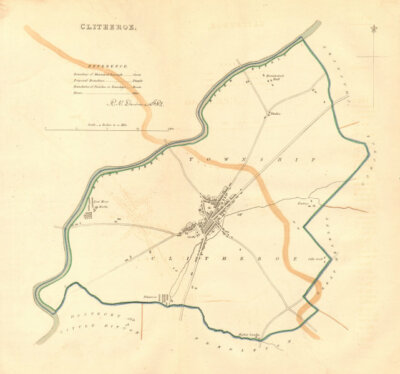 CLITHEROE town/borough plan. BOUNDARY COMMISSION. Lancashire. DAWSON ...