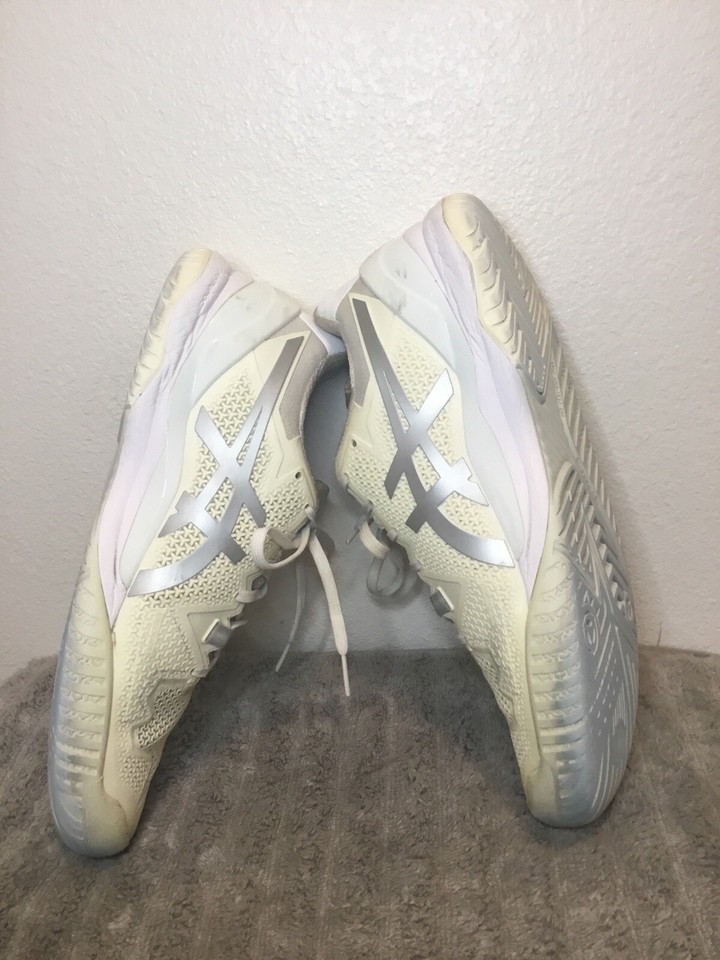 Women’s Asics Gel Resolution 8 Sz 10 1042A072 White Tennis court Shoes ...