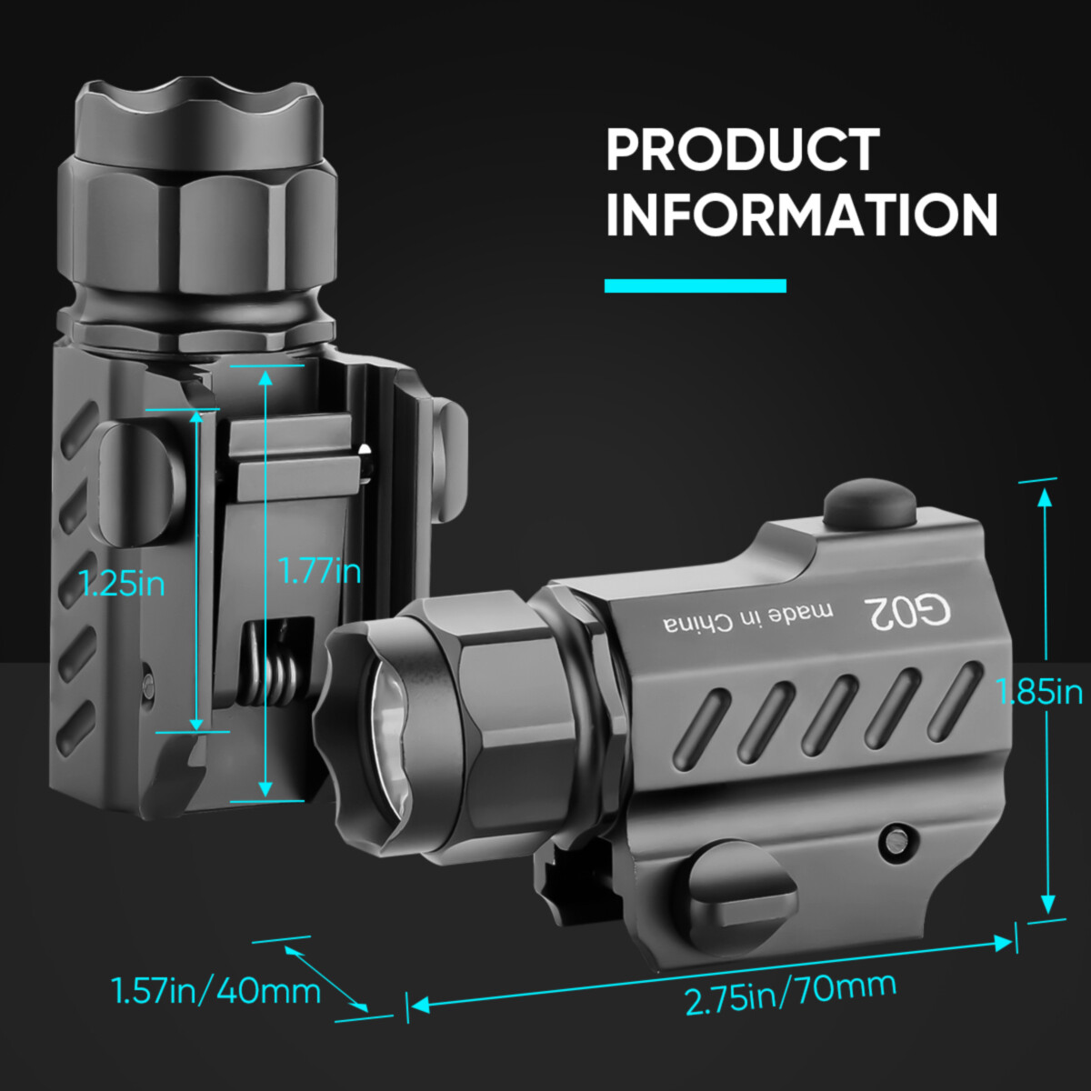 90000Lumen Pistol Light Tactical Gun Flashlight Rail Mount For Glock 17 ...