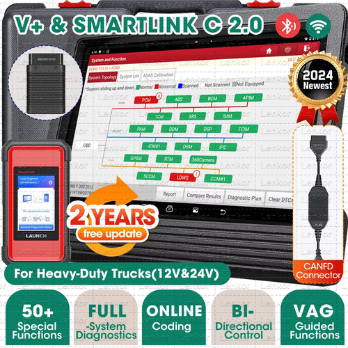 LAUNCH X431 V+ Pro3S + smart IMMO Elite Heavy Duty Truck Diagnostic ...