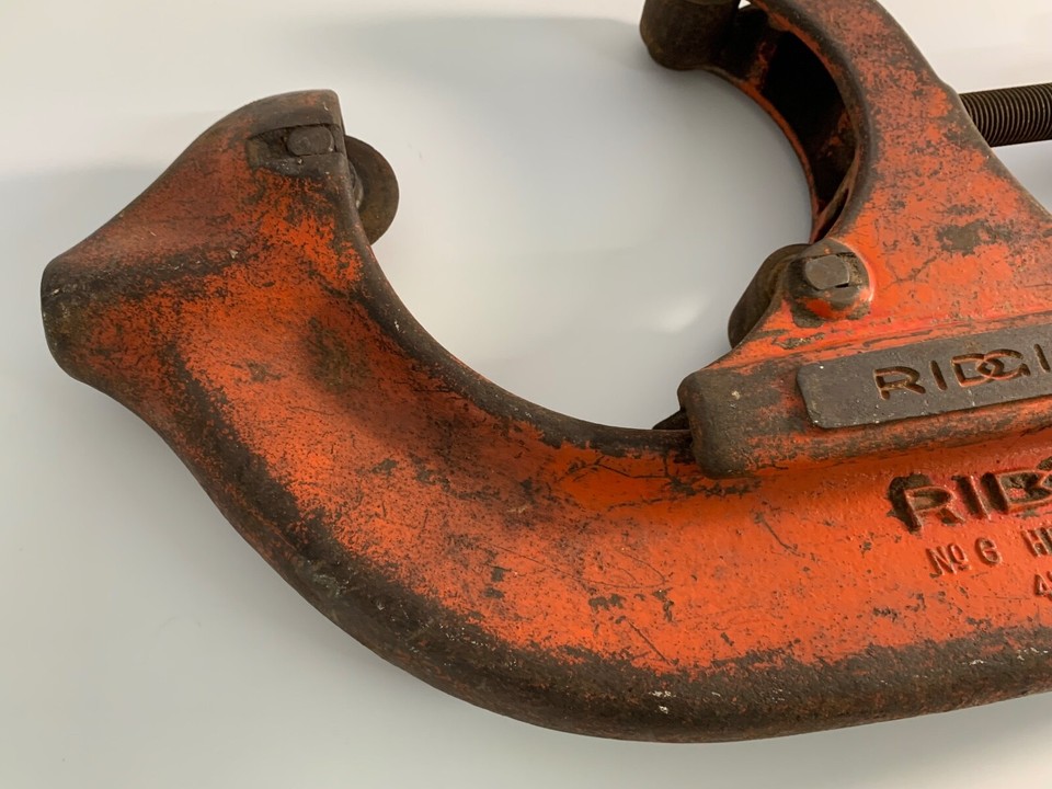 Vintage Ridgid No. 6 Heavy Duty Pipe Cutter 4"-6" Steel Plumbing Tool ...