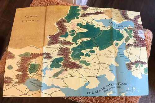 d&d tsr forgotten realms map foldout dungeons & dragons 1987 poster ...