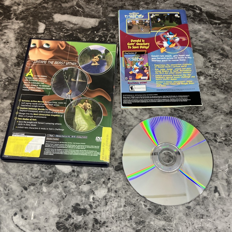 Guaranteed Work Sony PlayStation 2 Disney's Tarzan: Untamed 2001 PS2 | eBay