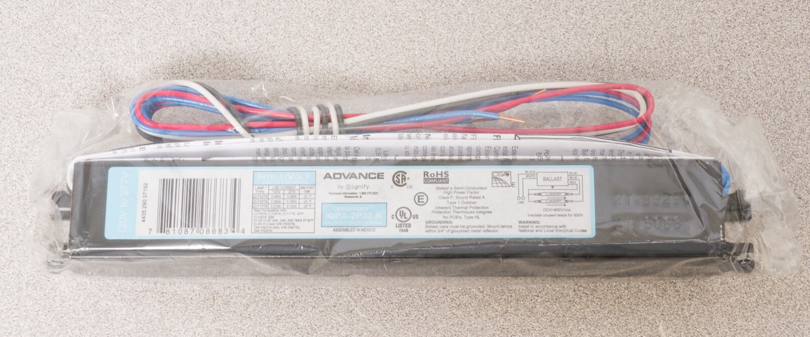 Philips ADVANCE IOPA-2P32-N T8 4 ft Instant Start Electronic ...