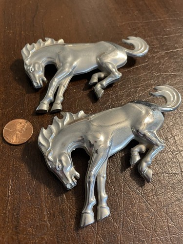 Vintage Original OEM Pair Of Chrome Ford Bronco Emblems | eBay