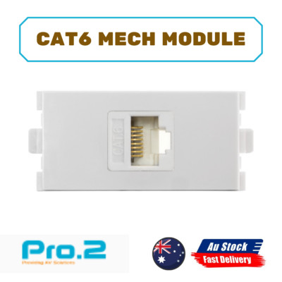 CAT6 MECH MODULE FOR MW13FR RJ45 CAT6 MECHANISM SOCKET PRO 2 WHITE ...