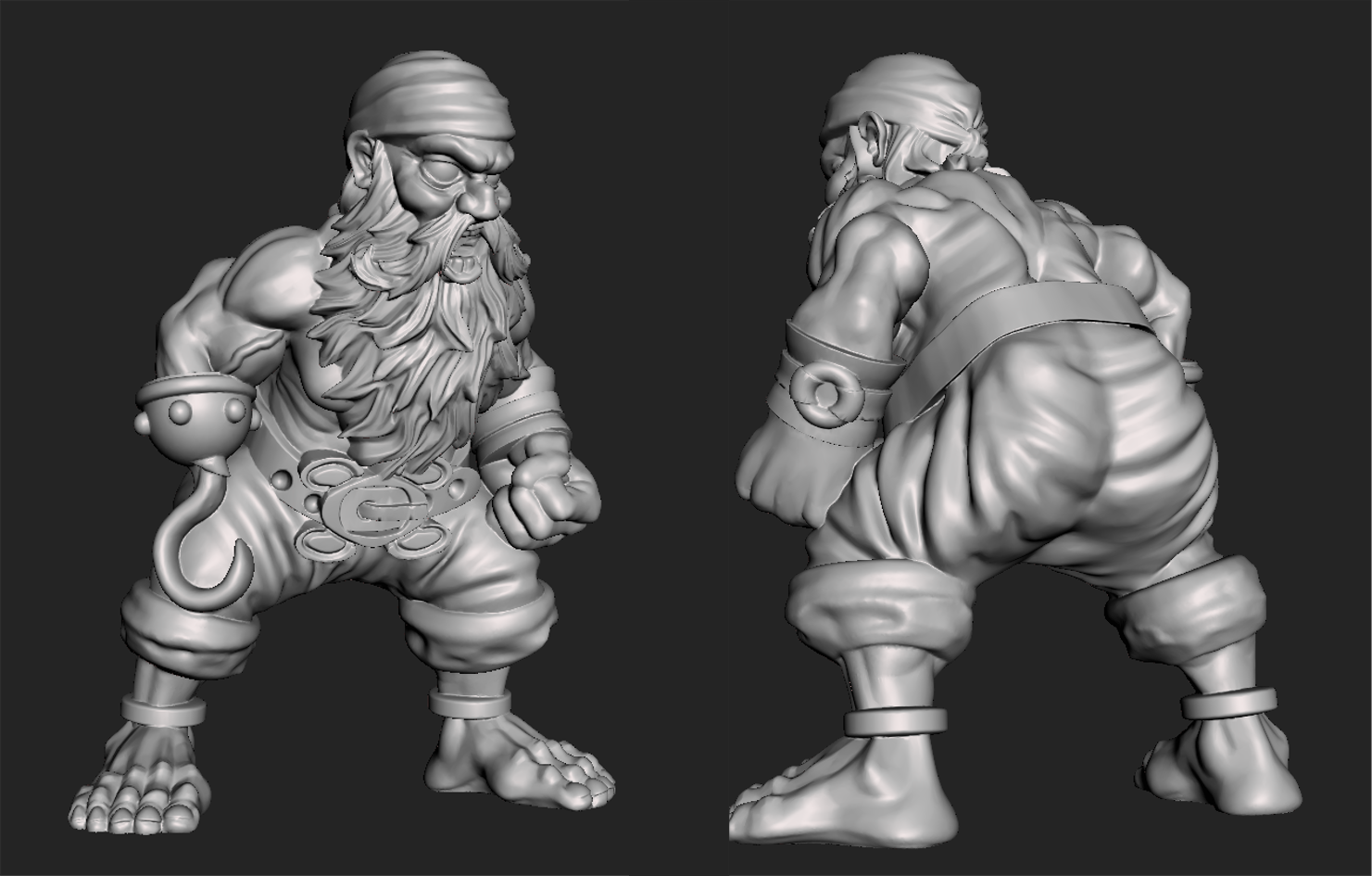 Dwarf and Elf Pirates D&D Depths of Savage Atoll EC3D 28mm 32mm | eBay