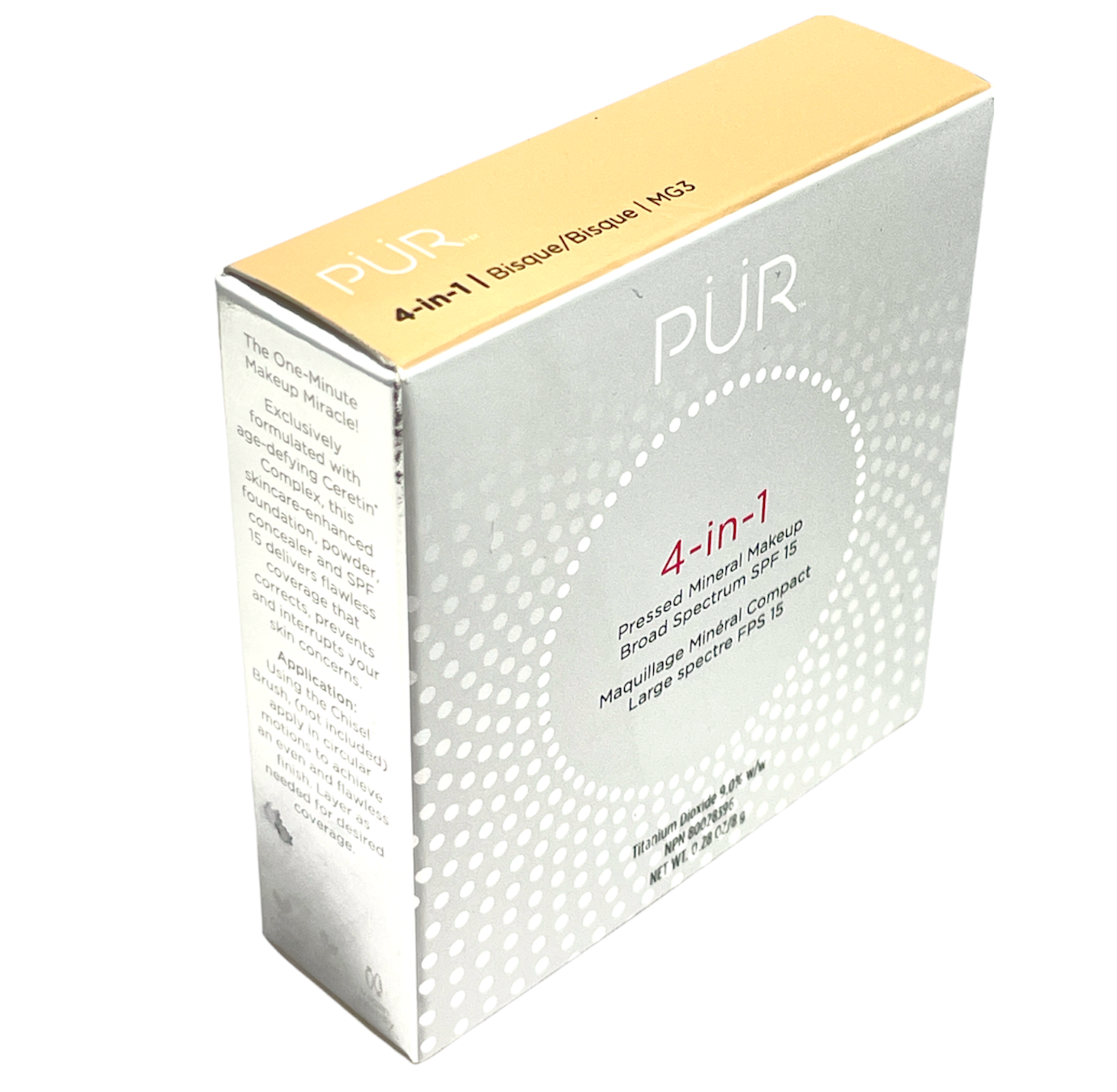 PUR 4-in-1 Pressed Mineral Makeup Broad Spectrum SPF 15 0.28oz./8g New ...