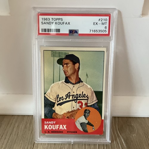 1963 Topps Sandy Koufax Graded PSA 6 # 210 Centered | eBay
