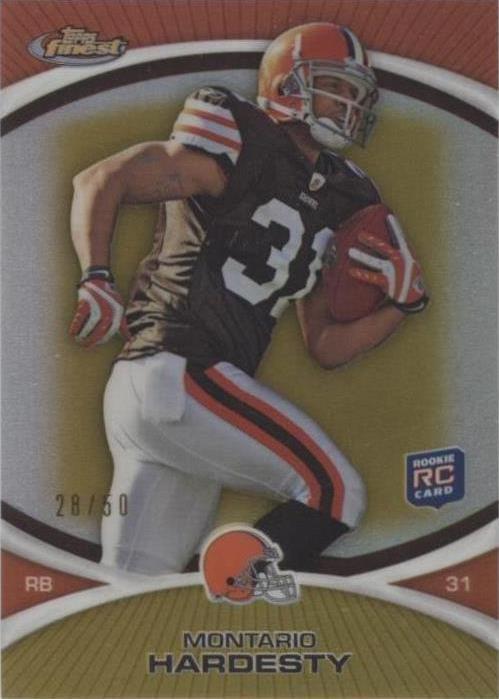 2010 Topps Finest - Montario Hardesty #83 Gold Refractor /50 (RC) for ...