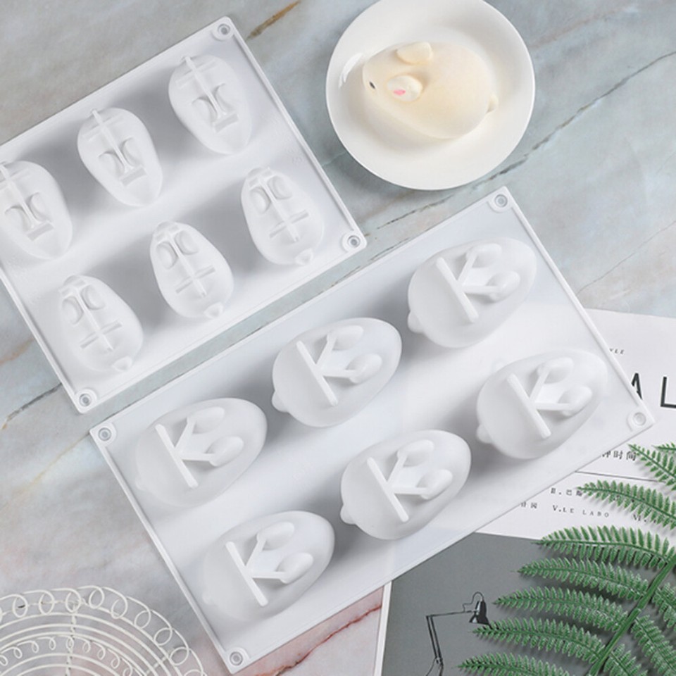 Easter Silicone Cake Mold 3D Bunny Rabbit Shape Mousse Dessert Molds ...