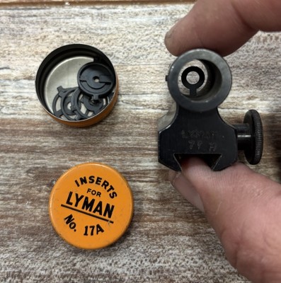 Vintage Lyman 77 H Front Globe Sight w/Inserts | eBay