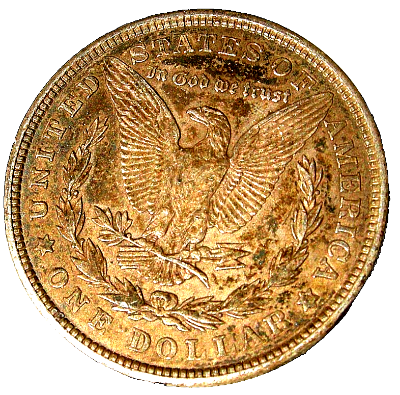 1921-P Morgan MONSTER DARK TONER OBV & REV $1 Dollar US Mint Silver AU ...