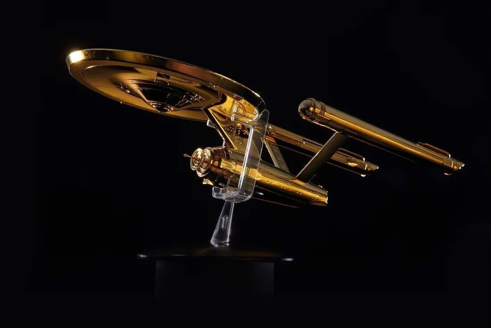 Eaglemoss Star Trek 18k Gold Plated USS Enterprise NCC-1701 XL ...
