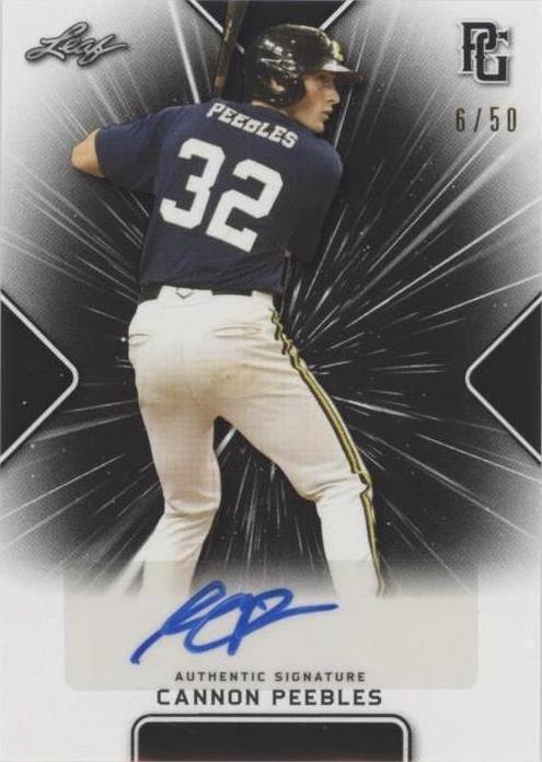 2021 Leaf Perfect Game National Showcase - Autographs Cannon Peebles # ...