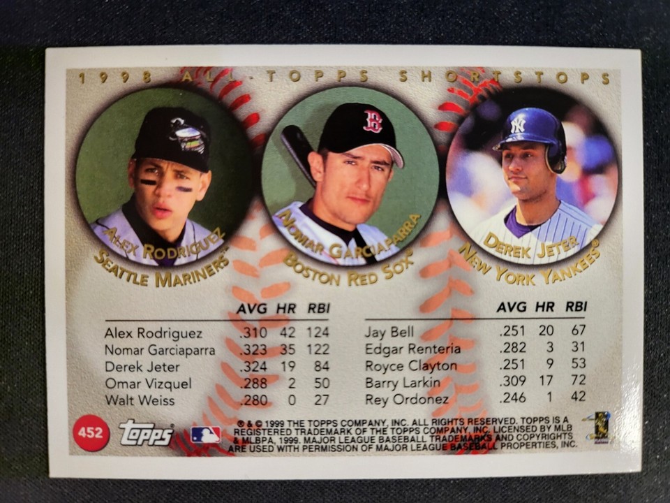 1999 Topps #452 Shortstops Derek Jeter Nomar Arod Baseball Card | eBay