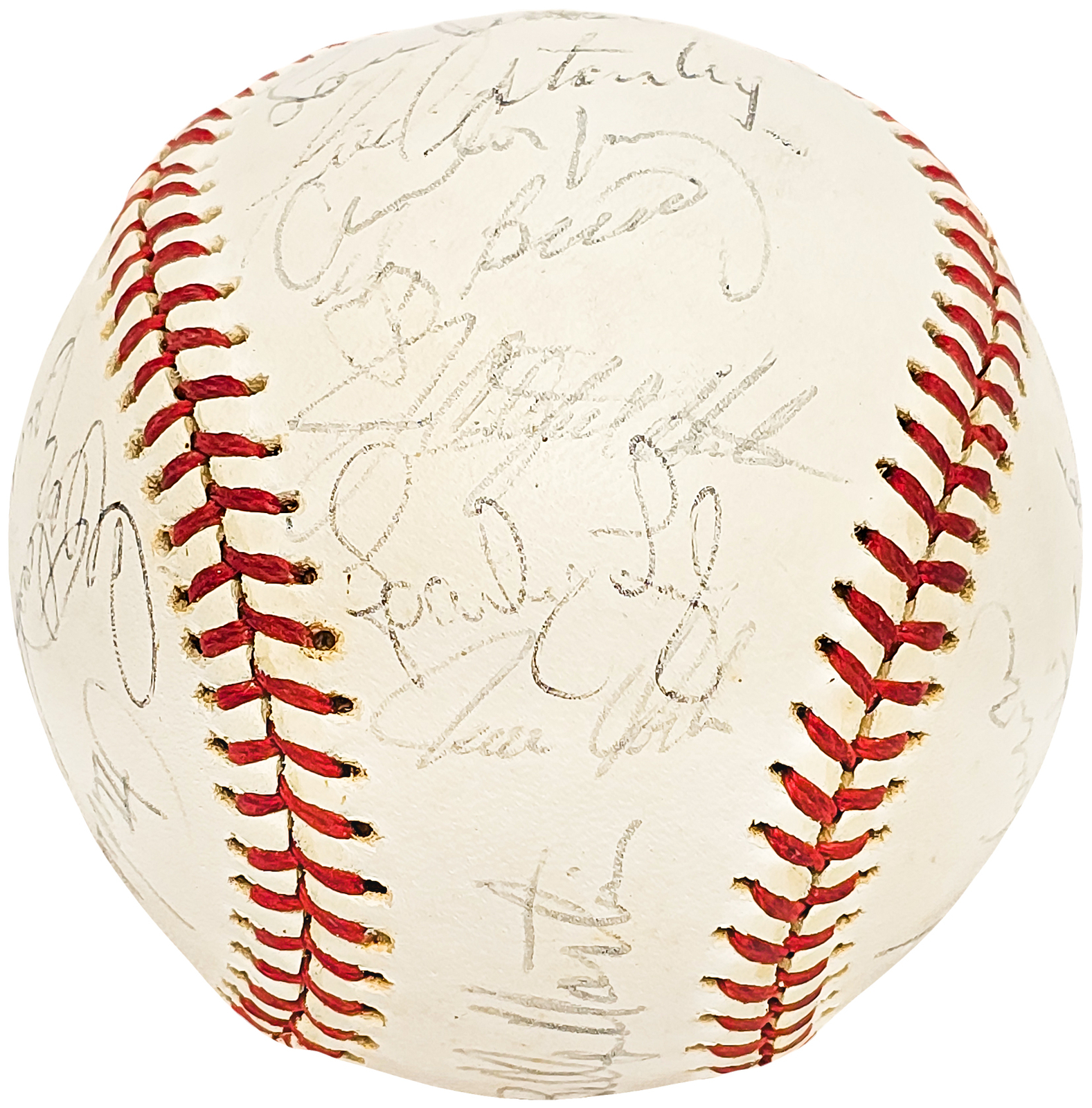 1976 Yankees Team Signed Autographed Baseball 25 Sigs Thurman Munson ...