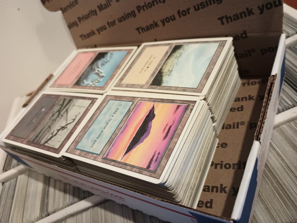 Magic the Gathering Vintage Old Basic Lands 300+ Bulk Lot Revised & 4th ...