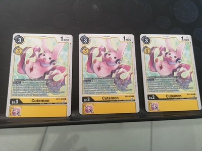 Cutemon *3 Carte Digimon Anglais Bt11-034 | eBay