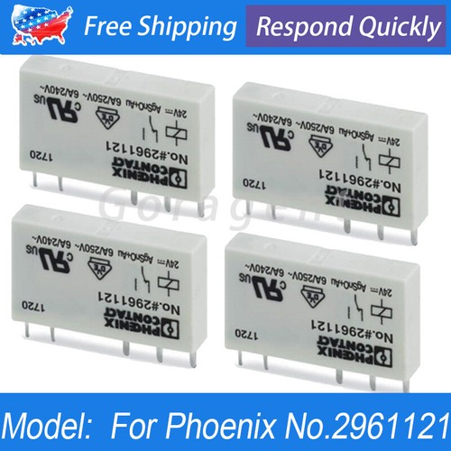 10PCS Contact Single Miniature Power Relay For Phoenix 2961121 24VDC ...