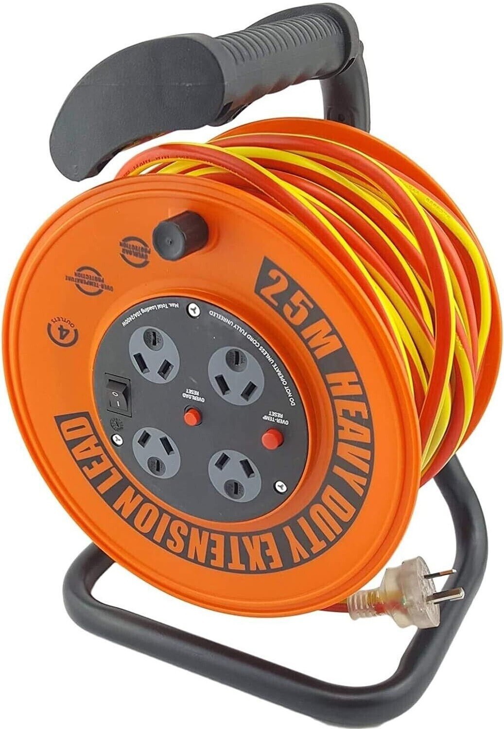 Ultracharge 25m Tradesman Extn Reel 10A Power Plug Extension Cord ...