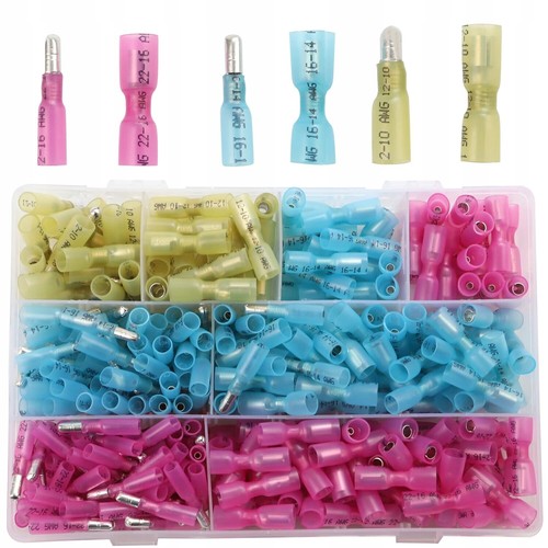 Heat Shrink Bullet Connectors Kit Female & Male Bullet Butt Terminals ...