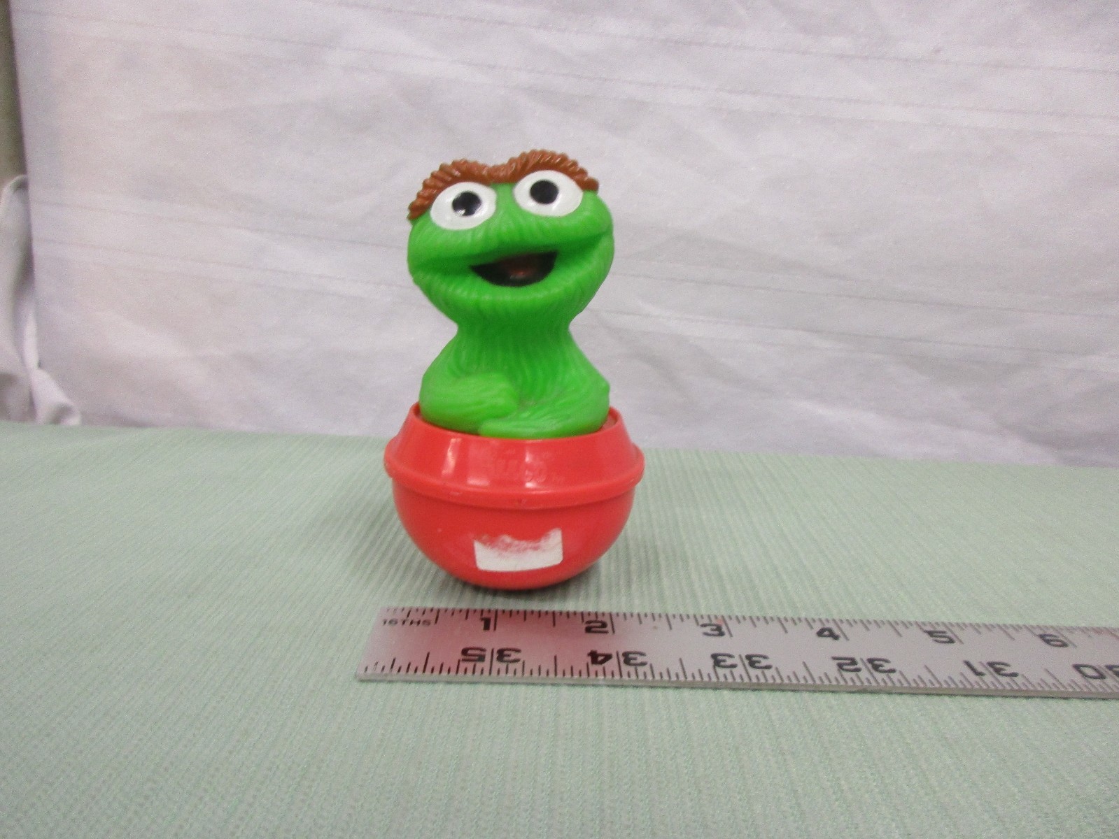 Oscar the grouch weeble sesame street green red Jim Henson | eBay