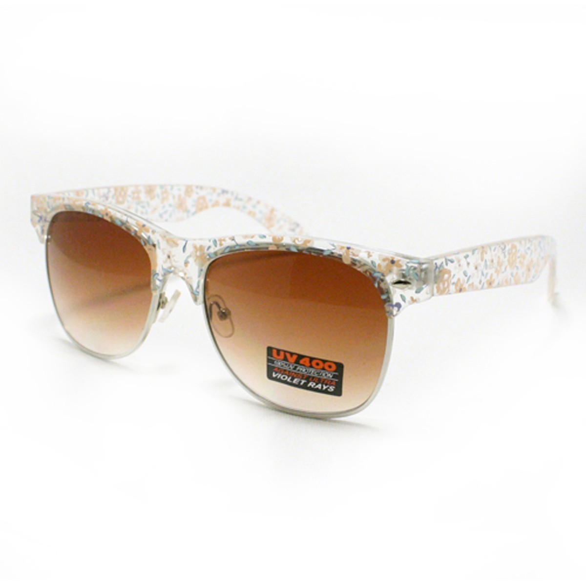 Flower Floral Print Sunglasses Womens Fashion Keyhole Square Frame | eBay