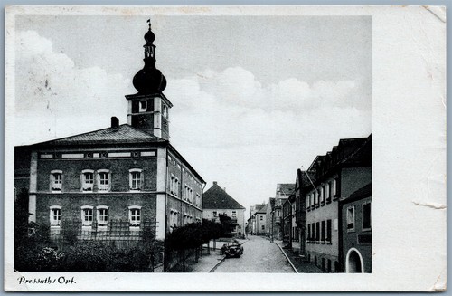 PRESSATH GERMANY STREET SCENE VINTAGE REAL PHOTO POSTCARD RPPC w/ STAMP ...