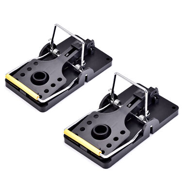 2x MOUSE TRAPS - Spring Snap Trap High Power Sprung Trap Vermin / Pest ...