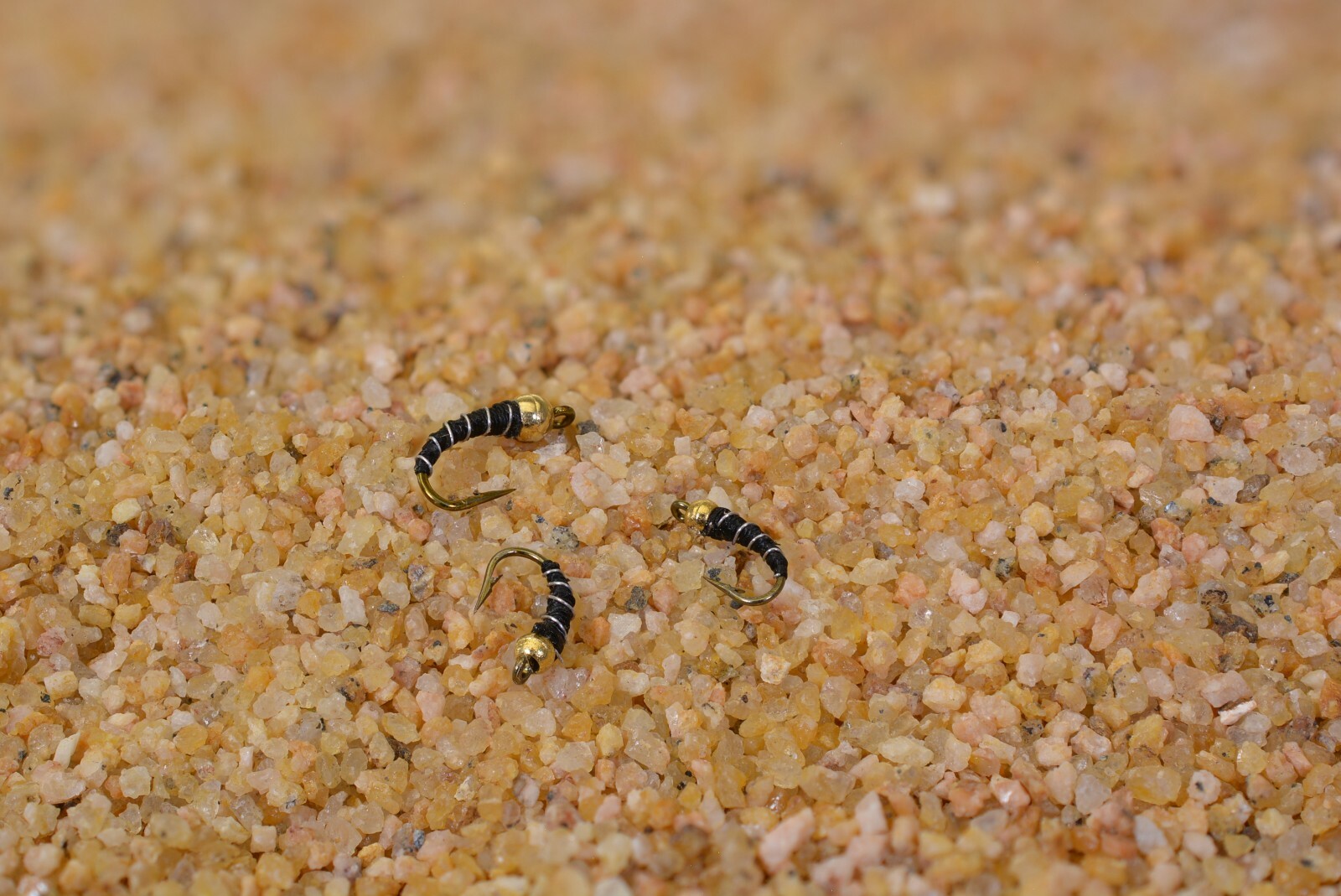 Tungsten BH Black Zebra Midge Nymph Fly - 1 Doz Flies - Mustad ...