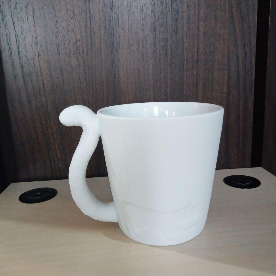 KINTO Cat Tail Design Mug, Cat Tail Shaped Handle, White | eBay