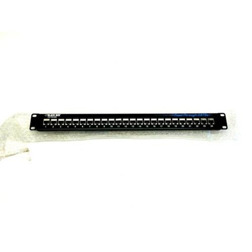 Black Box JPM804A-R2 CAT5E FEED-THROUGH PATCH PANEL - 1U, SHIELDED, 24 ...