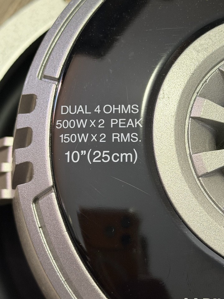 RARE Alpine ZR 10” SWR254ED Subwoofer Vintage 1000W DVC Excellent ...