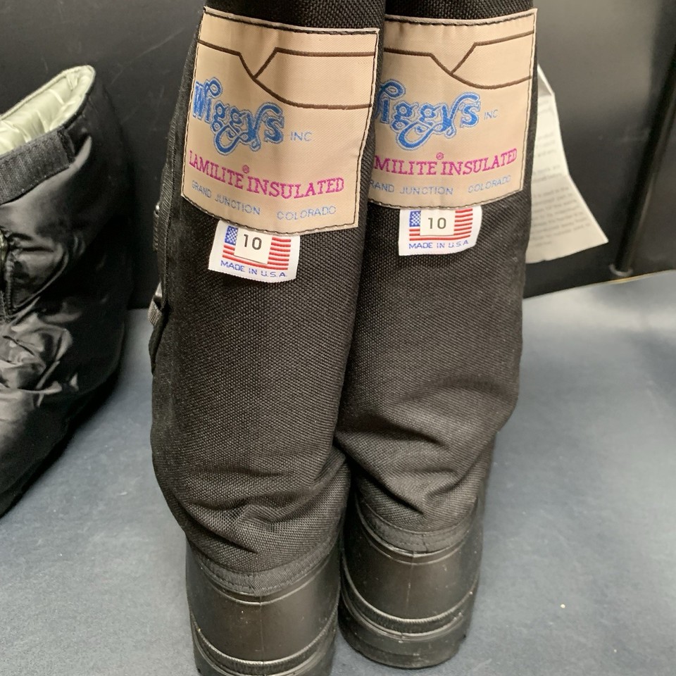 Wiggy's Snow Pac Boots Lamilite Insulated Black Men’s Size 10 USA Made ...