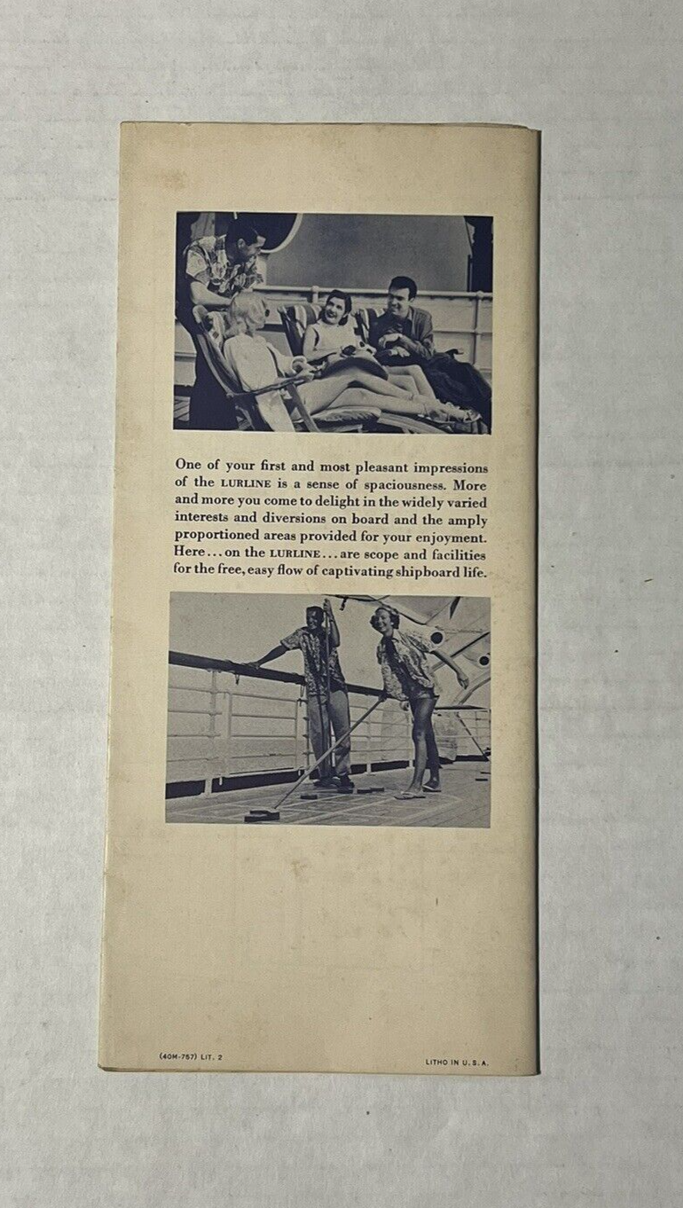 SS Lurline Room Plan / Deck Plans Brochure - Matson Line | eBay