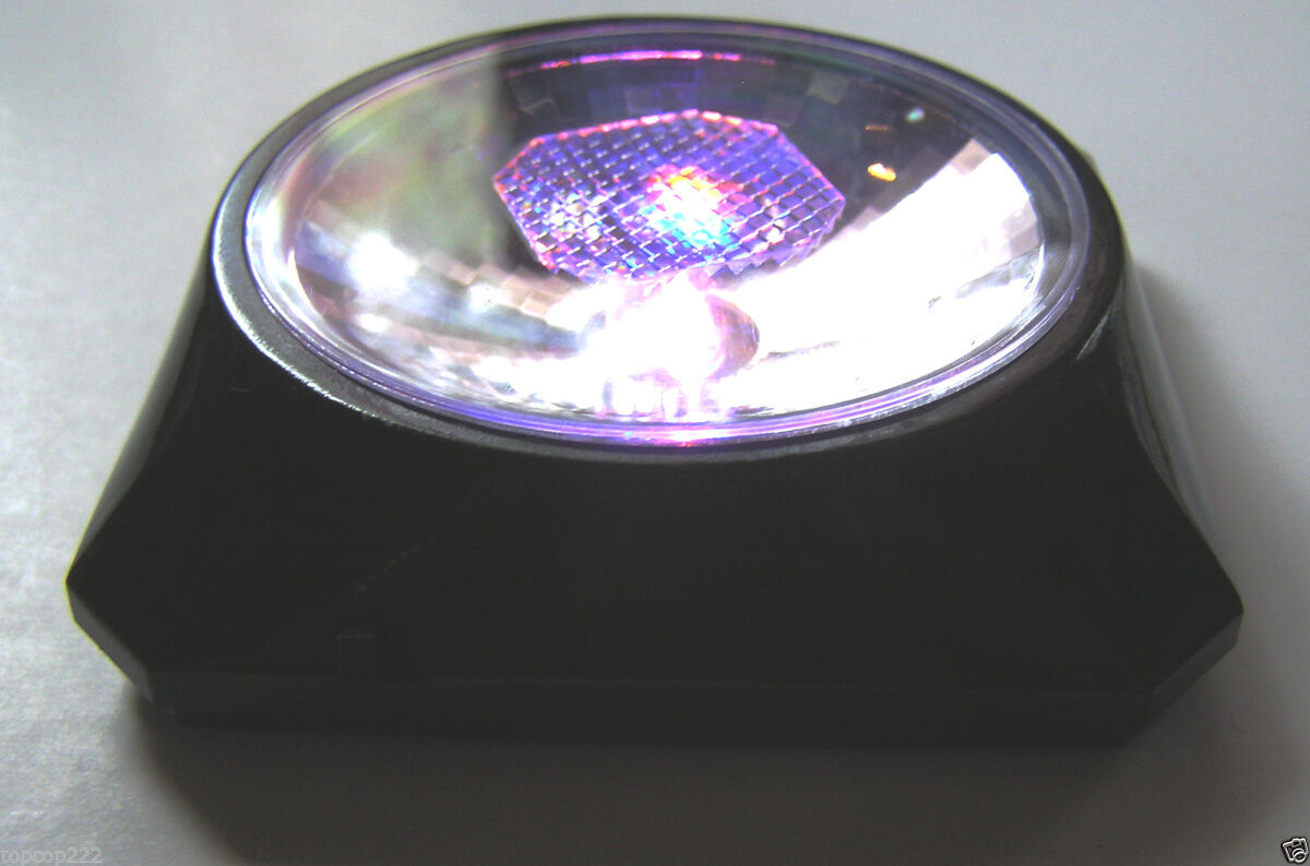 (2) COLOR CHANGING L.E.D. BASES FOR LIGHTING UP GLASS PAPERWEIGHTS OR ...