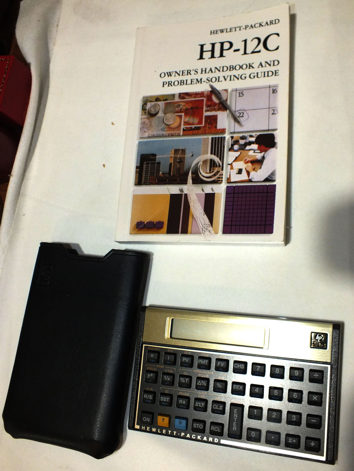 Hewlett-Packard Vintage HP-12C Financial Calculator w/Pouch & Manual ...