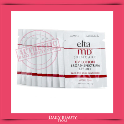 Elta MD UV Lotion Broad Spectrum SPF 30+ 10 Samples BRAND NEW FAST SHIP ...