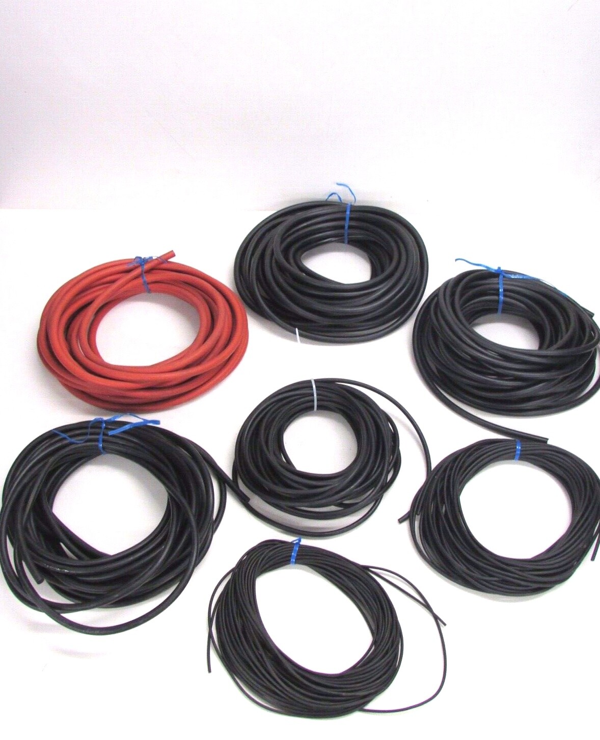 HUGE BULK LOT OF ROUND RUBBER BELTING, SEVERAL DIFFERENT DIAMETER BELT ...