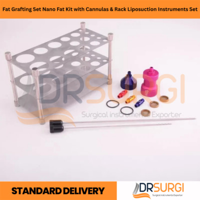 Fat Grafting Set Nano Fat Kit with Cannulas & Rack Liposuction ...