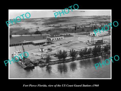 OLD POSTCARD SIZE PHOTO OF FORT PIERCE FLORIDA THE US COAST GUARD ...