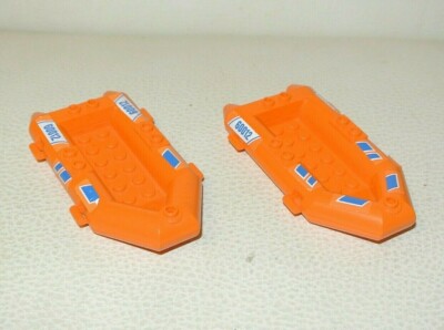 LEGO : 2x bateau zodiac gonflable - réf 30086 orange - set garde-côte ...