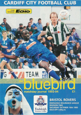 Cardiff City v Bristol Rovers 16 Oct 1993 Football Programme | eBay