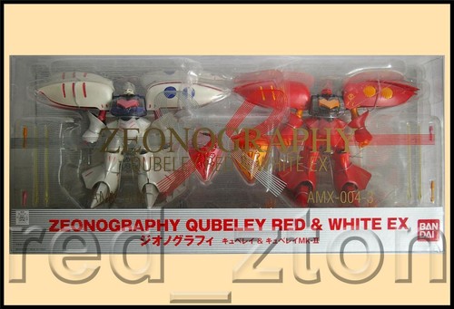 Bandai Gundam Fix Zeonography Qubeley ( White ) & Qubeley MK II ( Red ...