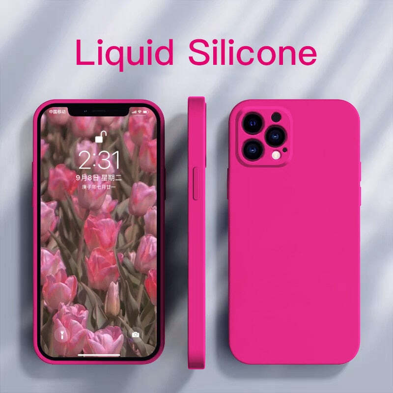 Liquid Silicone Solid Phone Case For iPhone 12 13 14 | eBay
