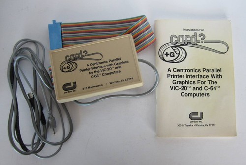 VIC-20 / Commodore 64 Cardco Parallel Printer Interface Card +G with Manual | eBay