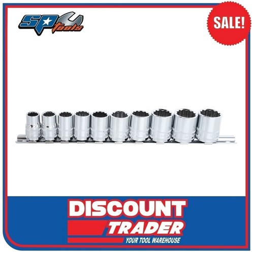SP Tools SP20230 Socket Rail Set 3/8″ Square Drive 12 Point 10 Piece ...