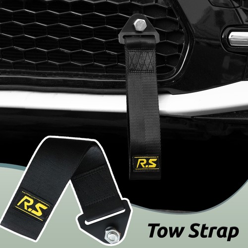 Car Racing Tow Strap Black Universal Belt Drift Rally Front Rear Bumper ...